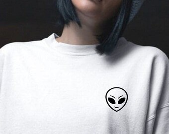 Alien Face T Shirt | Etsy