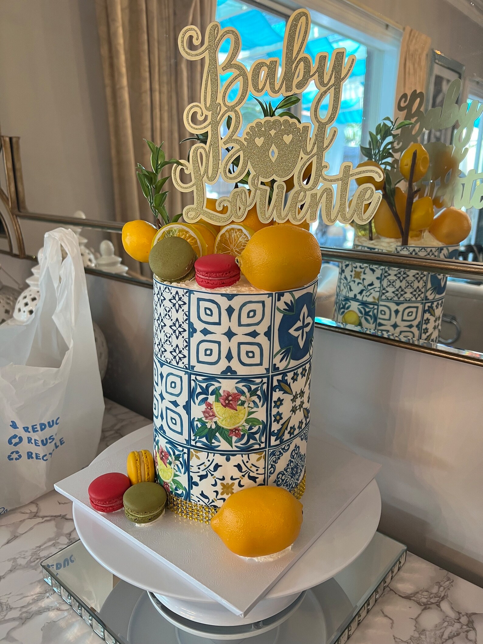 POSITANO Lemon Digital Download | AMALFI COAST | Tiles | Cake Wrap ...
