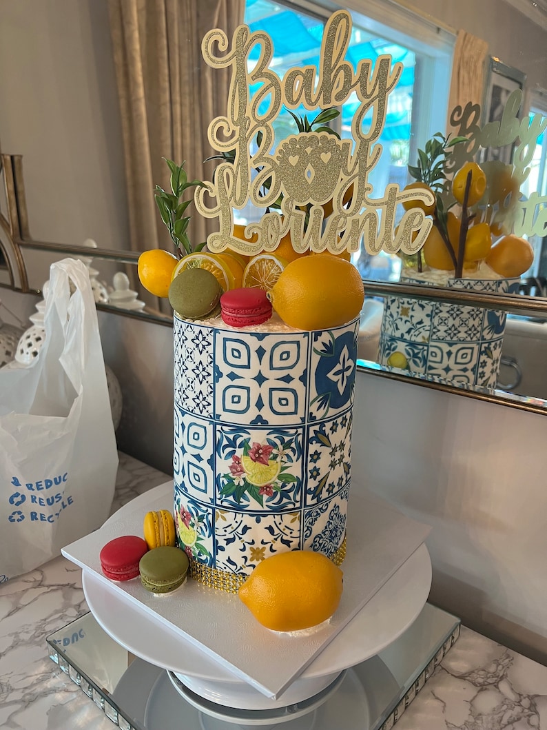 POSITANO Lemon Digital Download | AMALFI COAST | Tiles | Cake Wrap ...