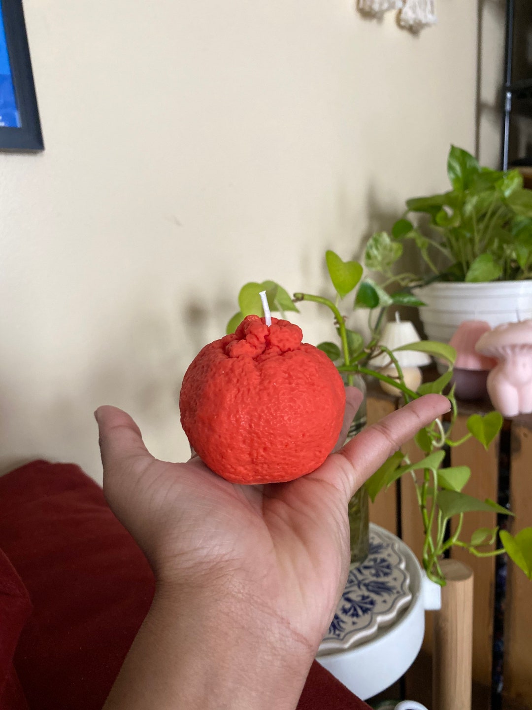 Orange Shape Candle / Fruit Candle / Citrus Scented Candle / Decorative ...