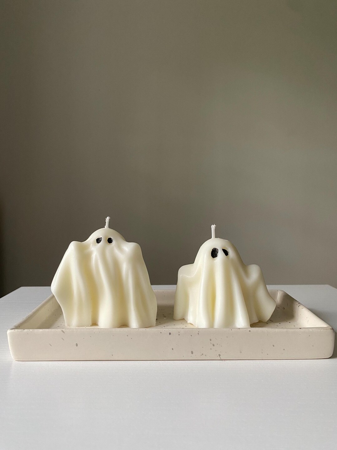 Set of Two Ghost Candles, Halloween Decor, Ghost Decoration, Cute Ghost ...