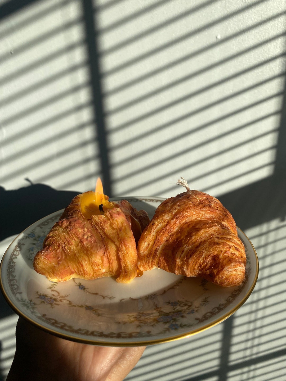 Croissant Candle | Food Candle | Pastry Candle | French Bakery Decor ...