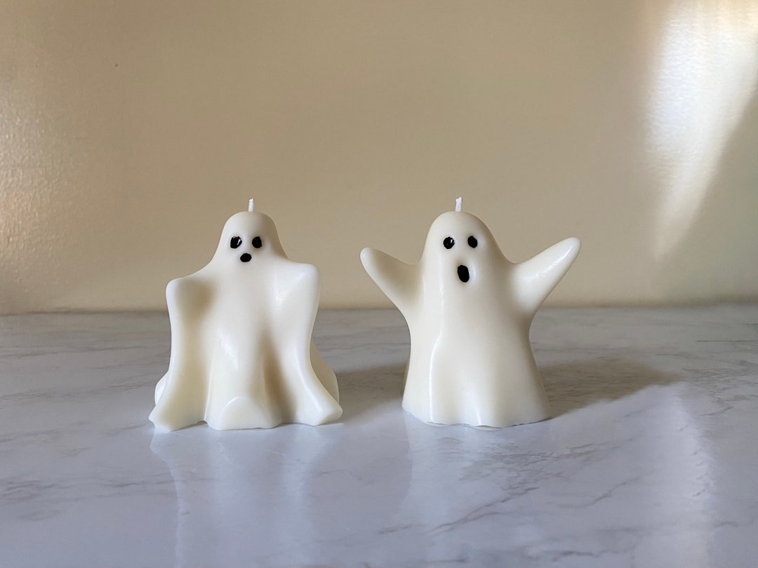 Set of 2 Ghost Candles / Halloween Decor /ghost Decoration / Halloween ...