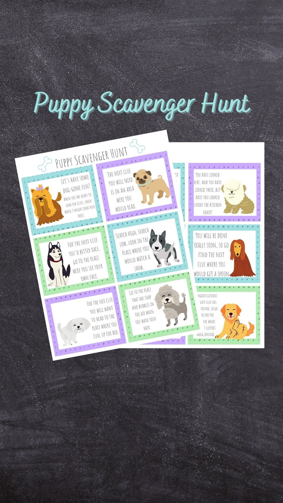 Puppy Dog Scavenger Hunt for Kids - Etsy