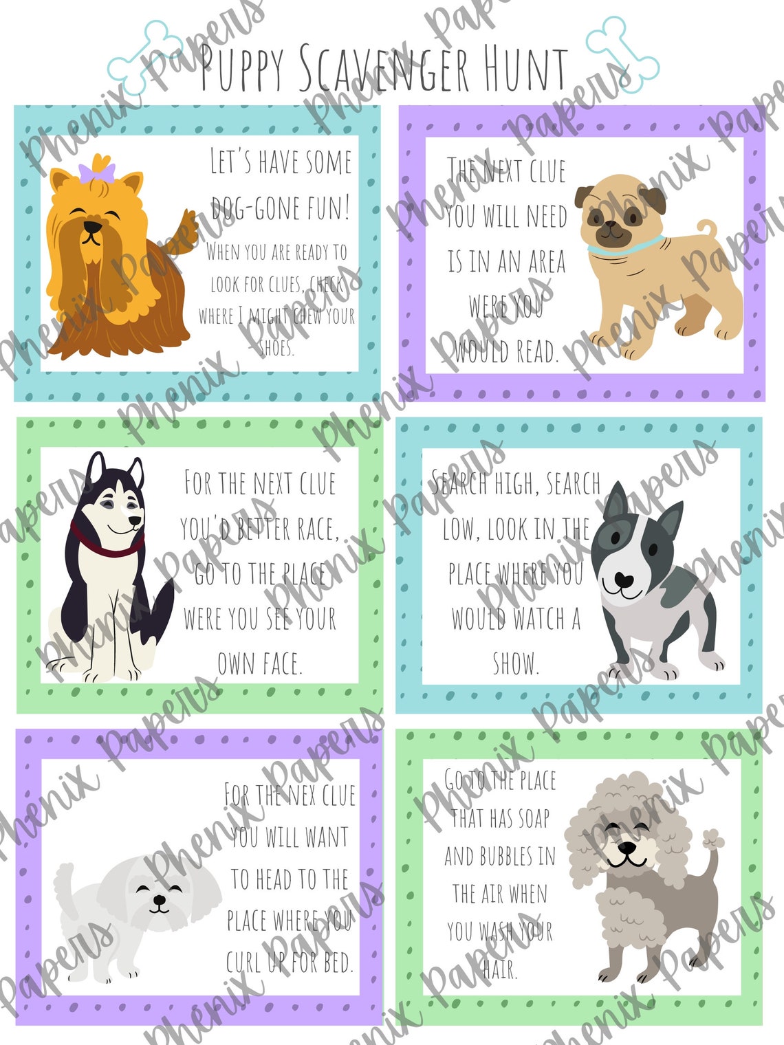 Puppy Dog Scavenger Hunt for Kids - Etsy