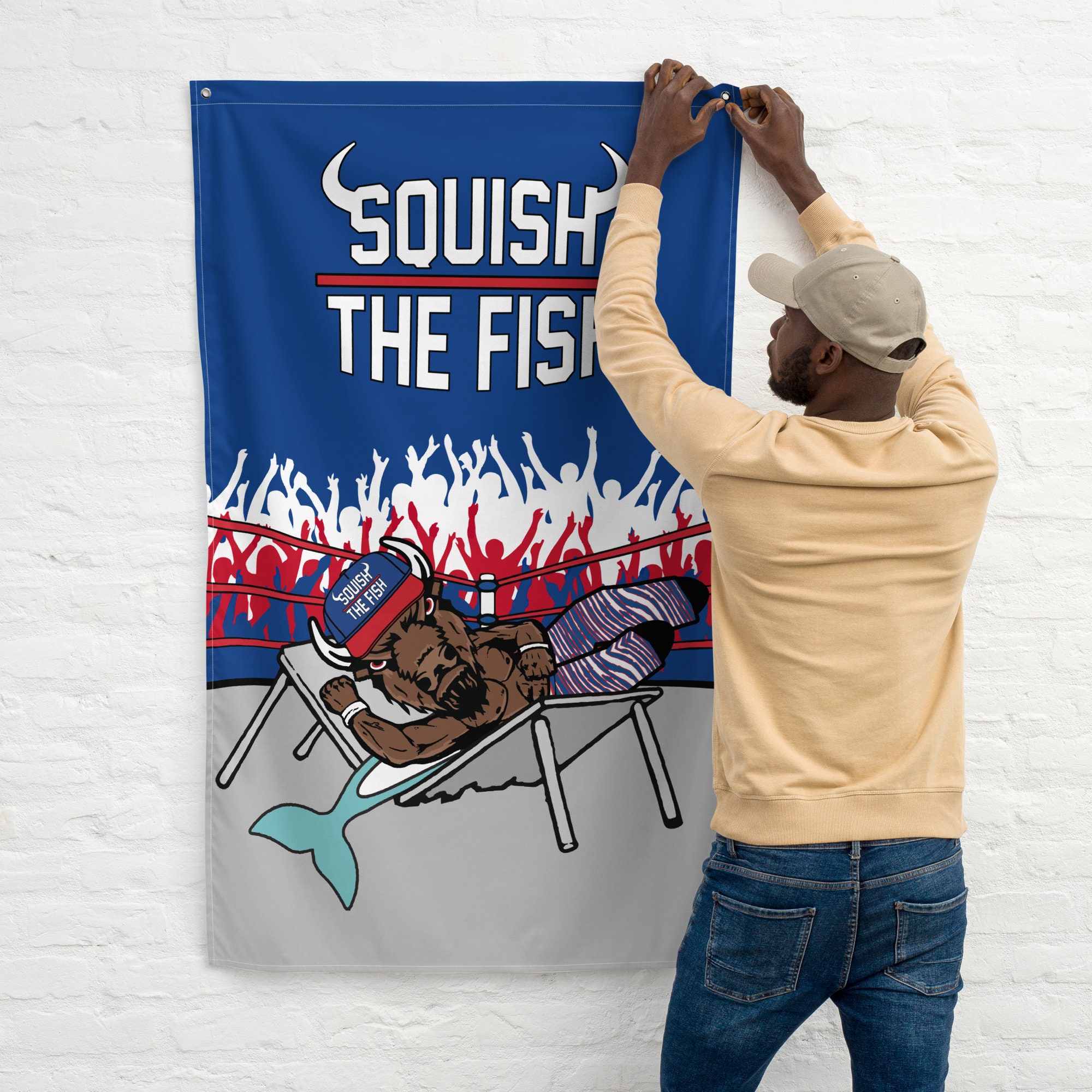 Squish the Fish Flag - Etsy Canada