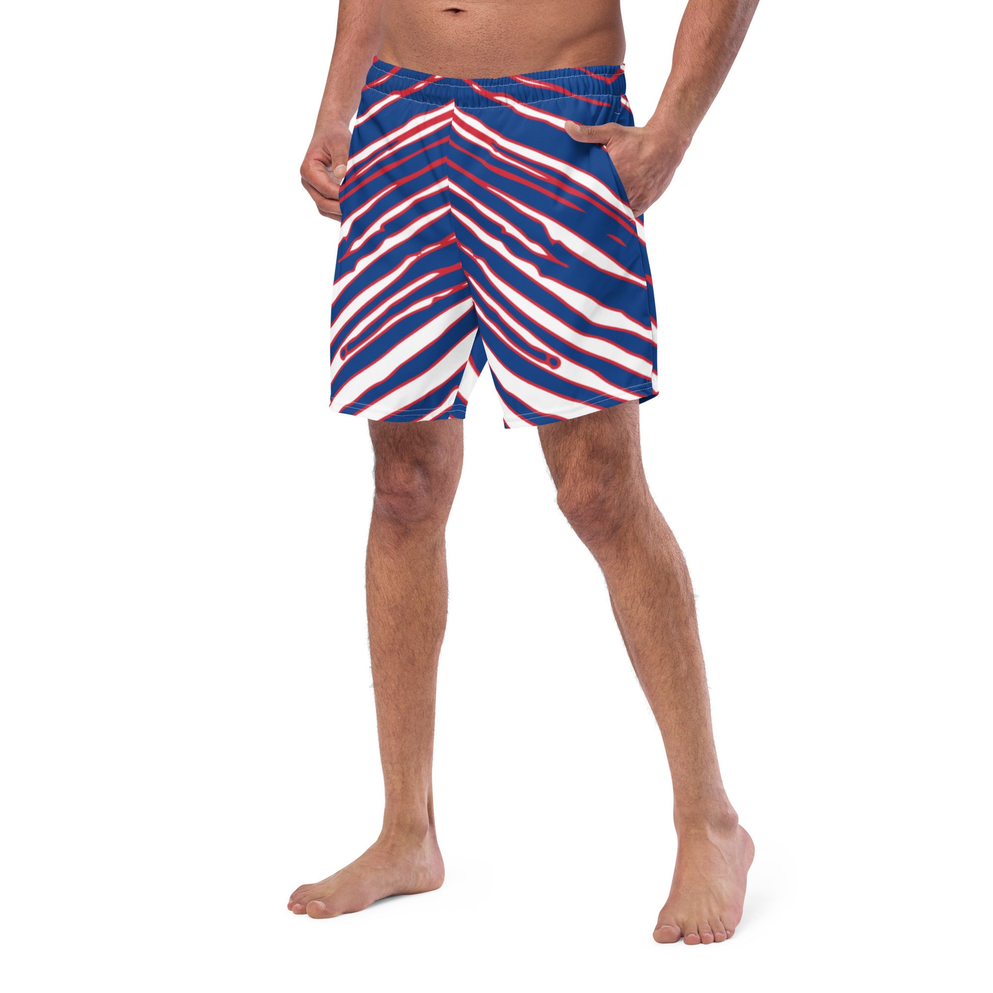 Men's Buffalo Stripe Swim Trunks - Etsy