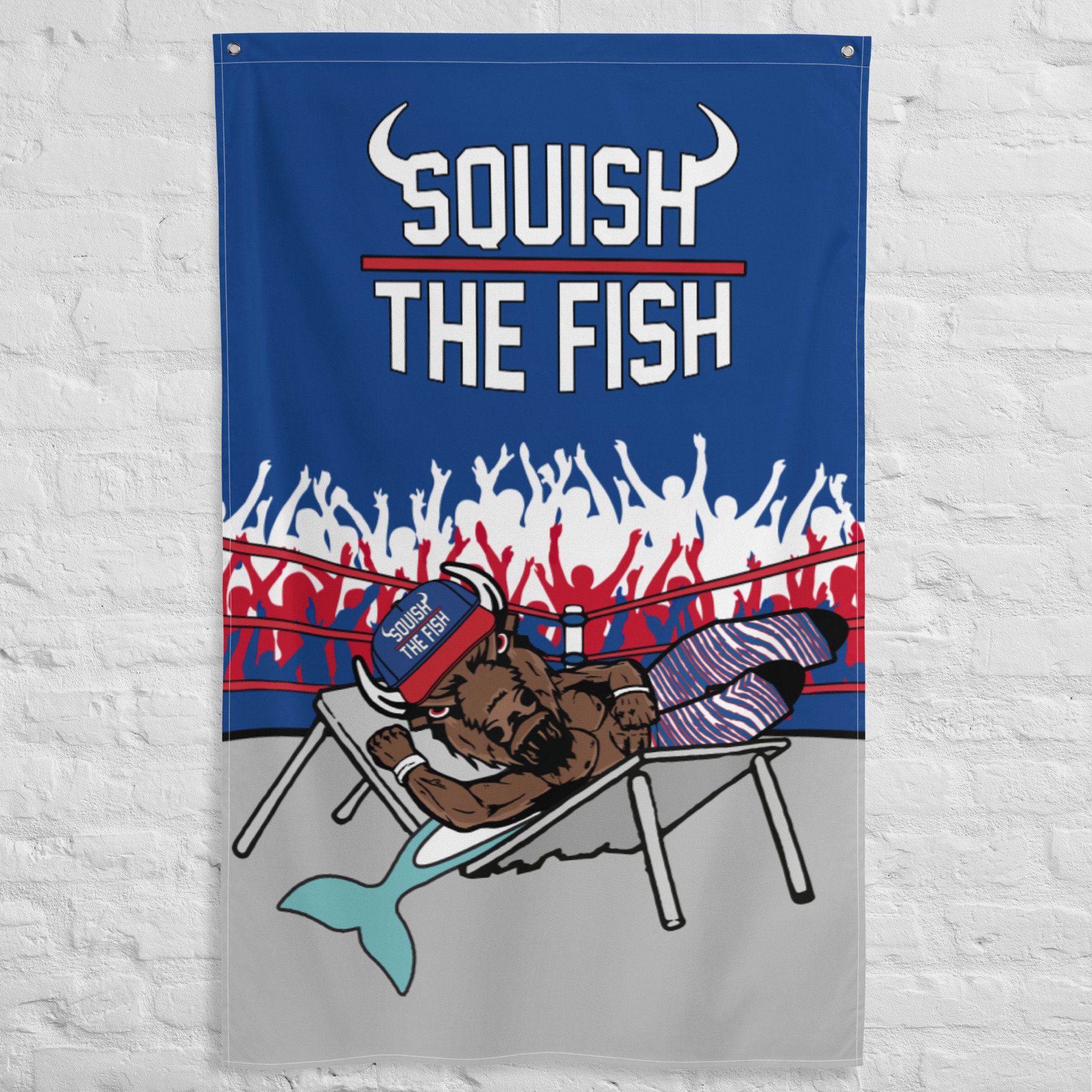 Squish the Fish Flag - Etsy