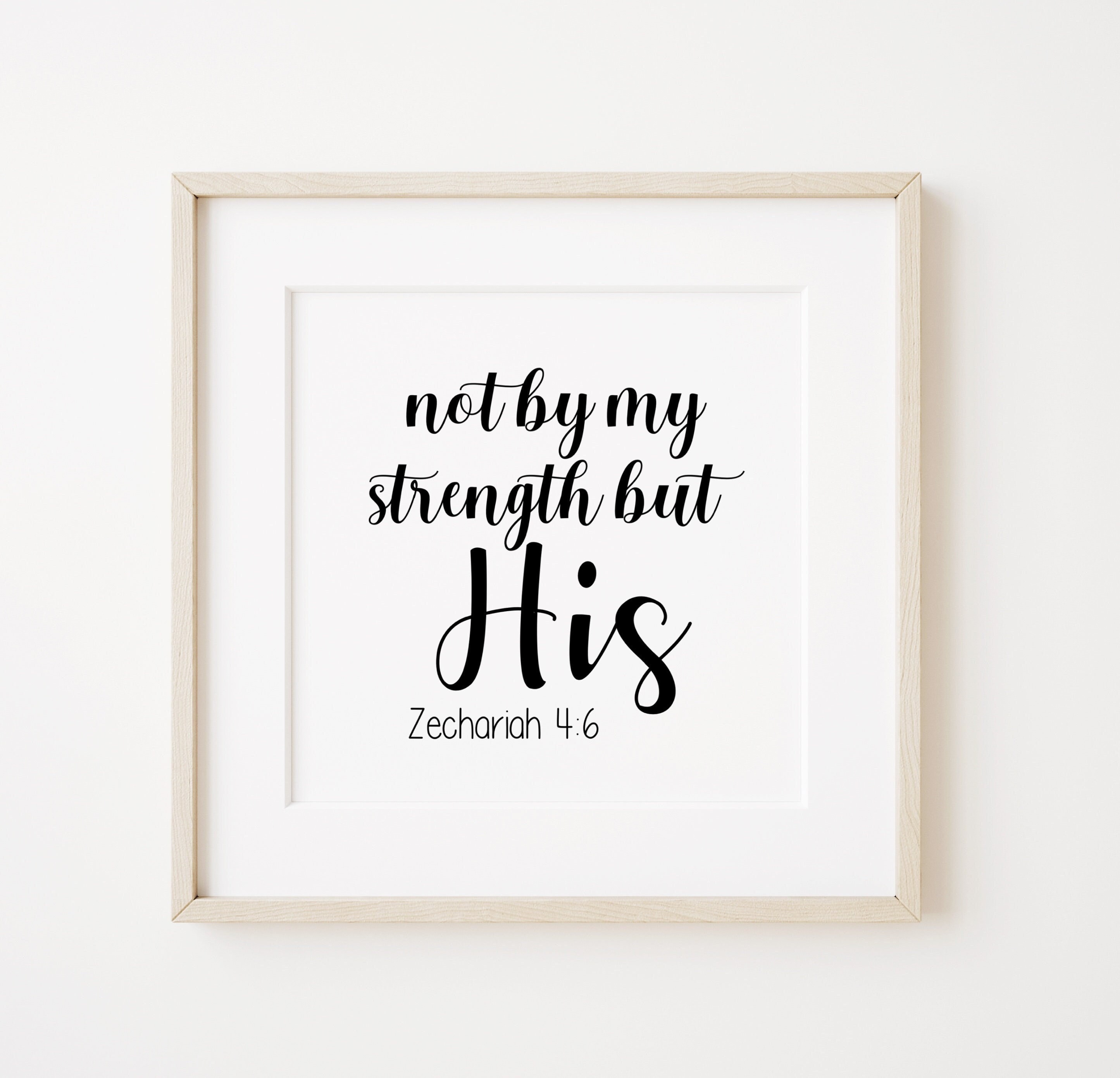 Not by My Strength but His Zechariah 4:6 SVG, Bible Verse SVG ...