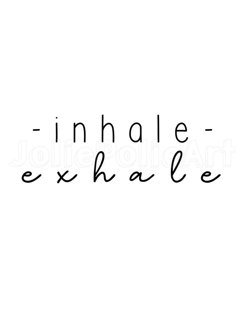 Inhale Exhale Svg File for Cricut | Yoga Svg | Inhale Exhale Print - Etsy