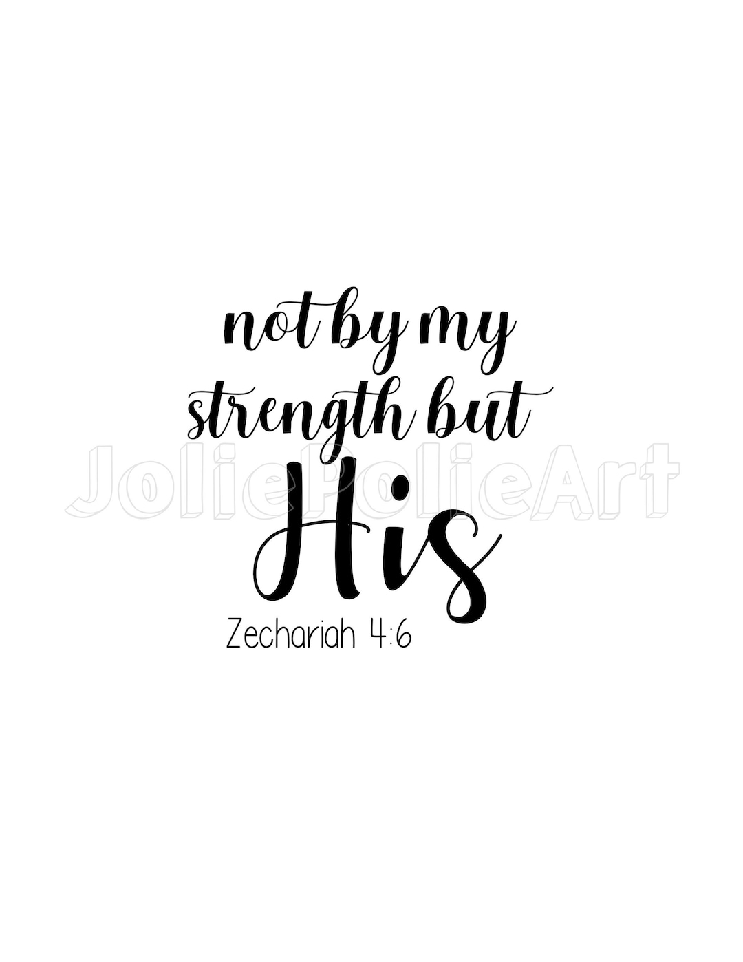 Not by My Strength but His Zechariah 4:6 SVG, Bible Verse SVG ...