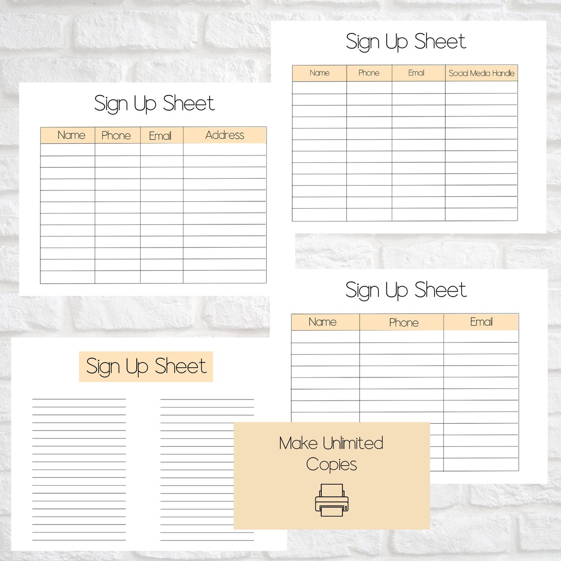 Printable Sign up Sheet Sign in Template Sign in Download Sign in ...