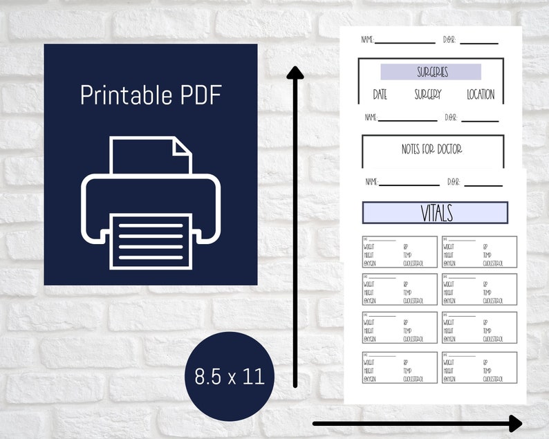 Personalized Medical Printable Digital Download - Etsy