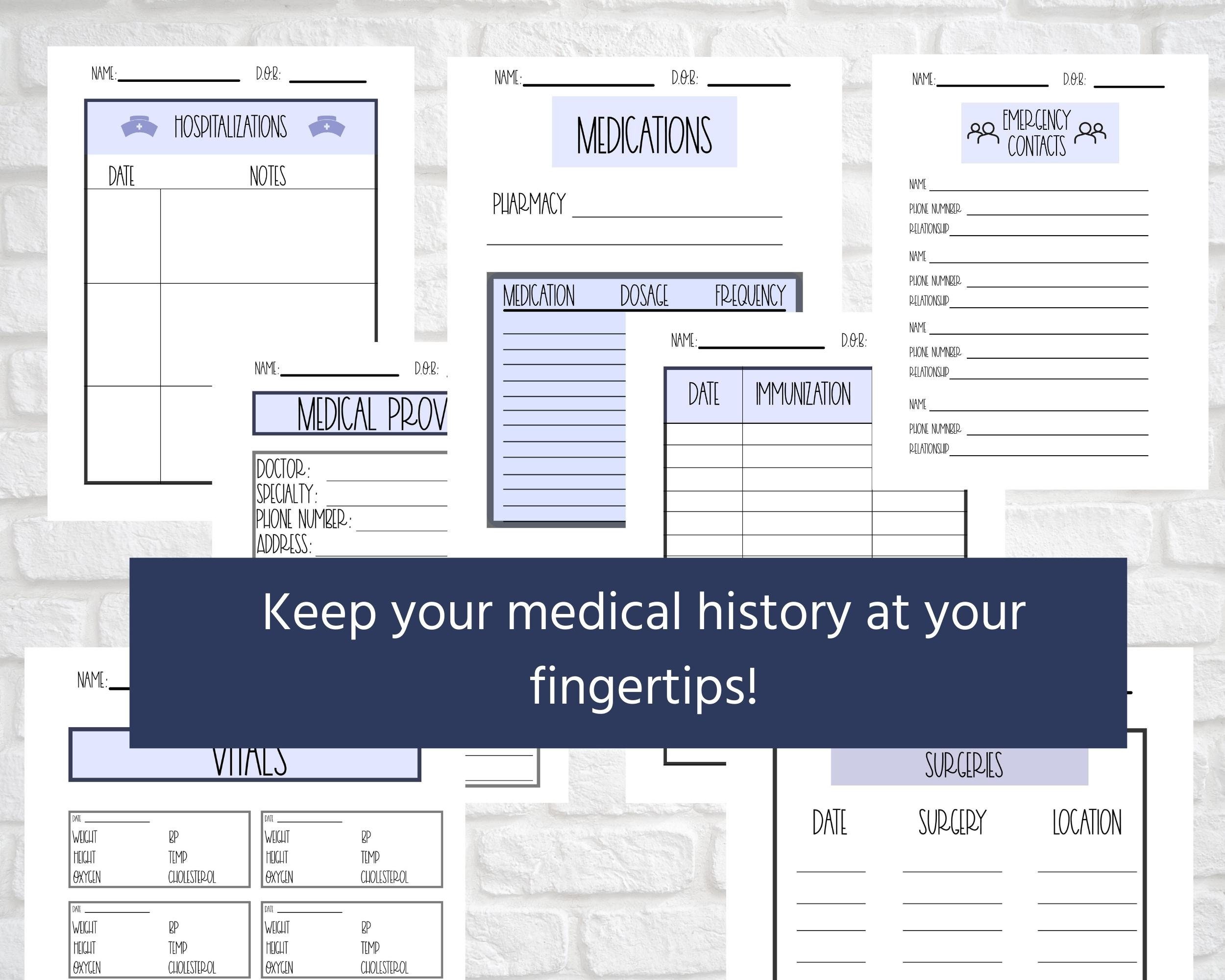 Personalized Medical Printable Digital Download - Etsy