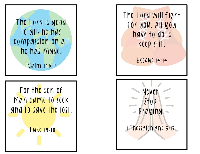 Printable Bible Verse Cards | Children's Printable Scripture Cards ...