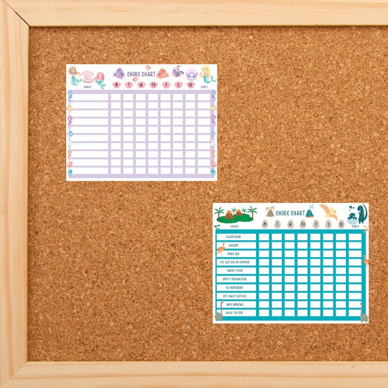 Child Chore Chart | Printable Chore Chart | Mermaid Chore Chart ...