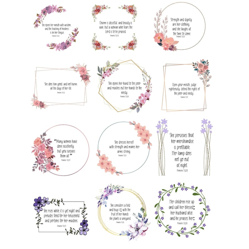 Proverbs 31 Woman PNG | Bible Verse PNG | Sublimation | Digital Sticker ...