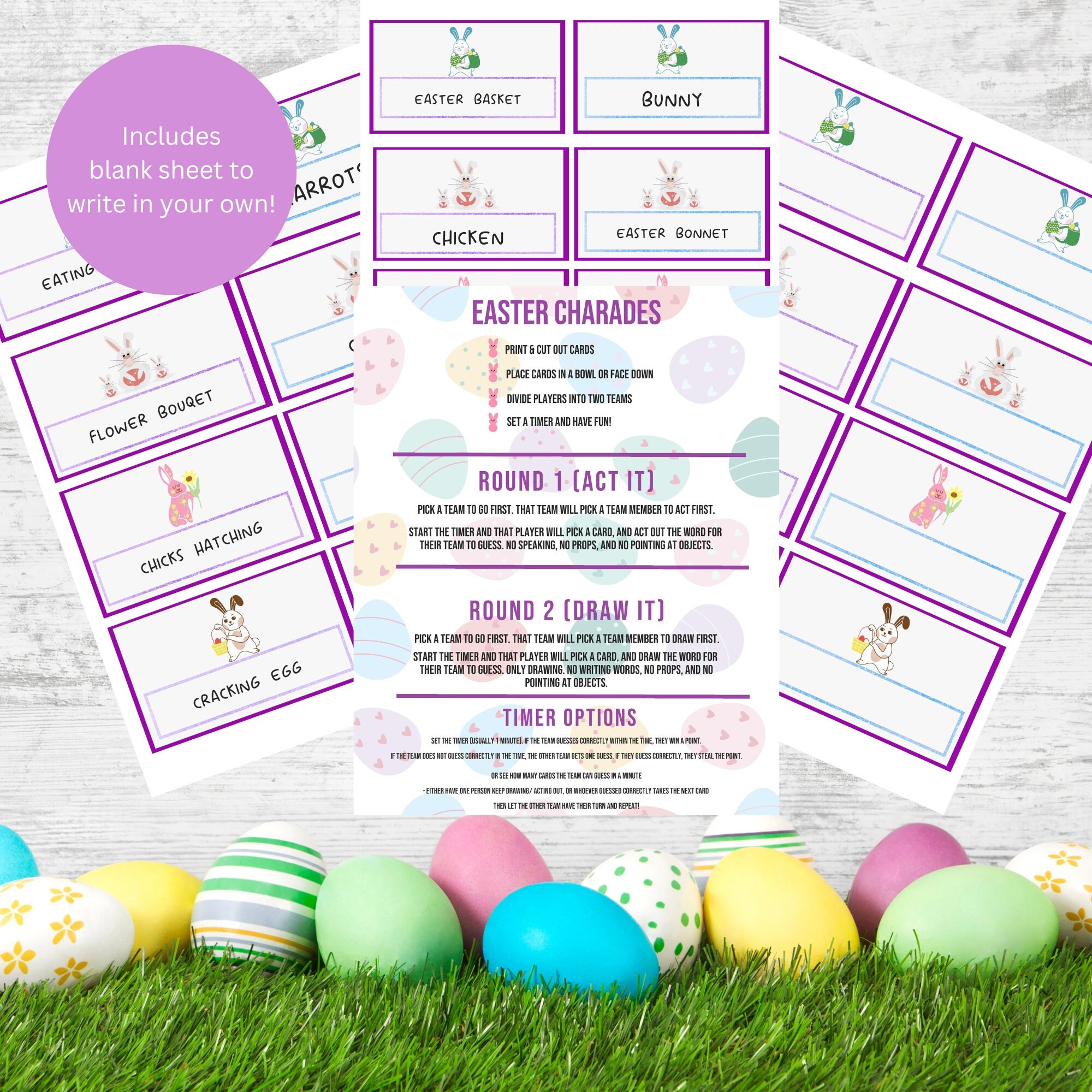 Easter Printable Charades | Family Fun | Printable Games | Instant ...