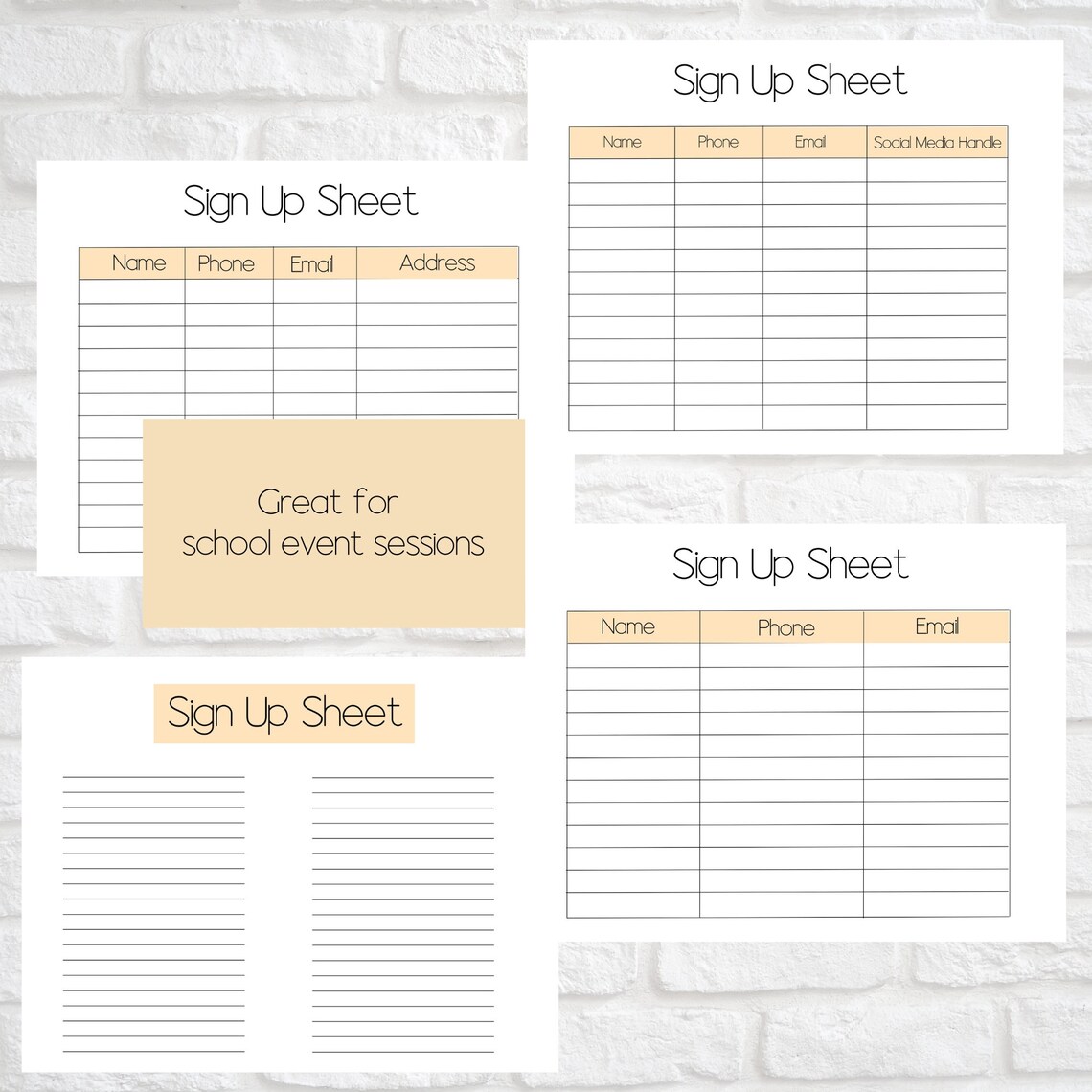 Printable Sign up Sheet Sign in Template Sign in Download Sign in ...