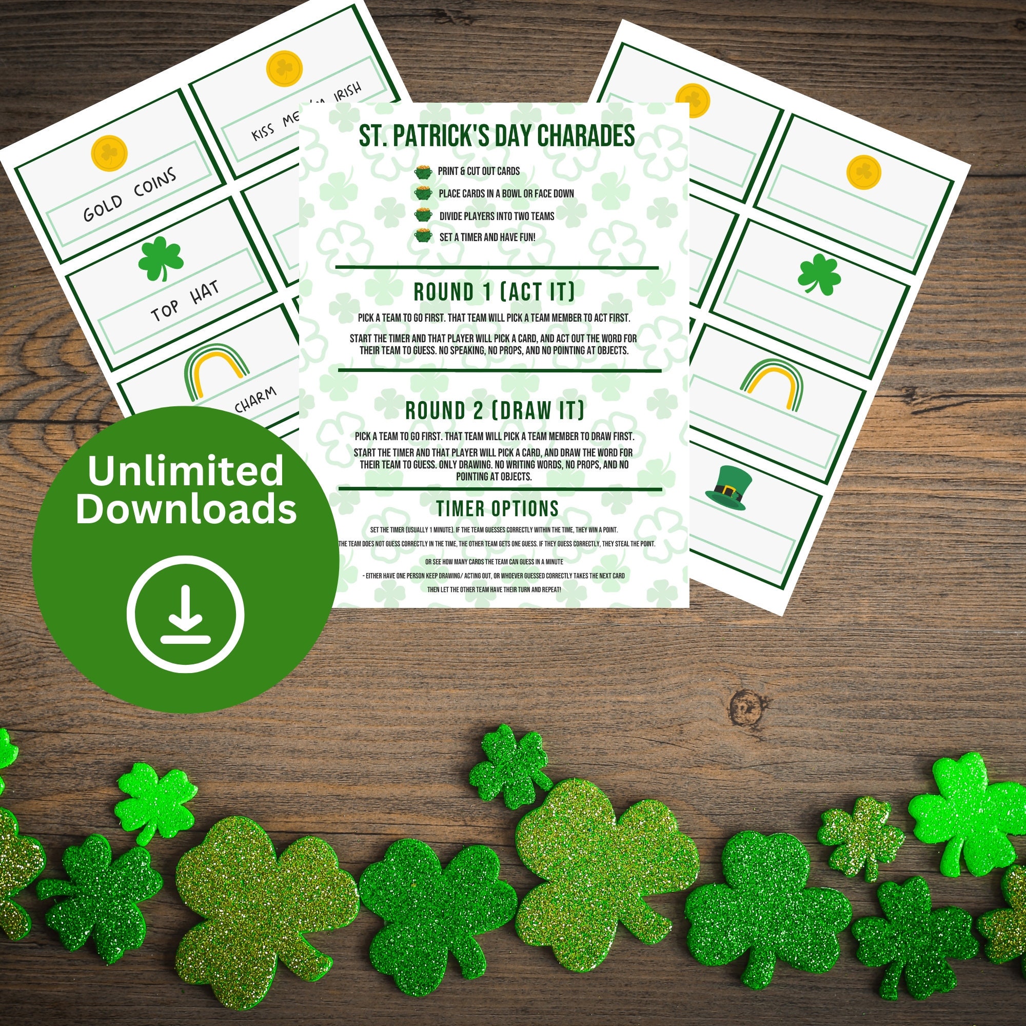 St. Patrick's Day Printable Charades | Family Fun | Printable Games ...