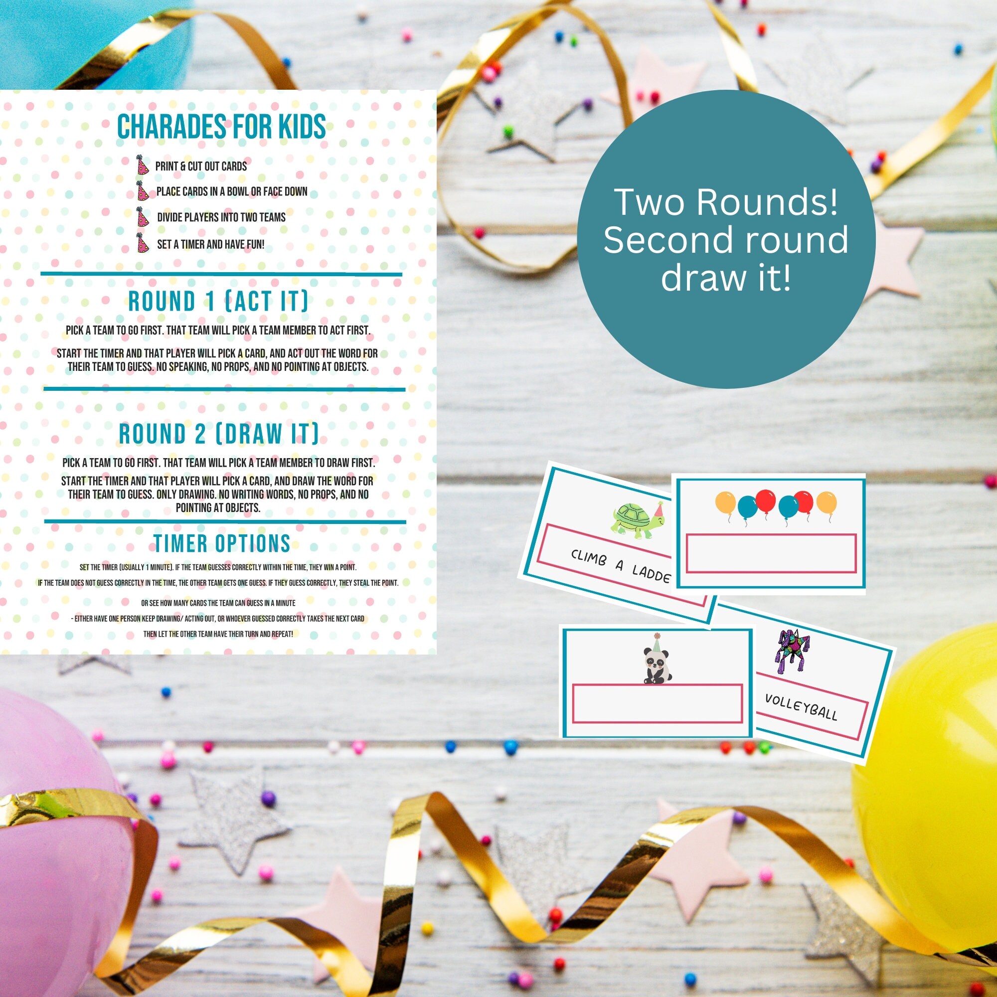 Printable Charade Game for Kids | Family Fun | Printable Games ...