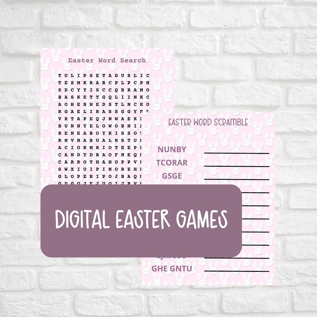 Easter Word Find & Word Scramble | Digital Download - Etsy