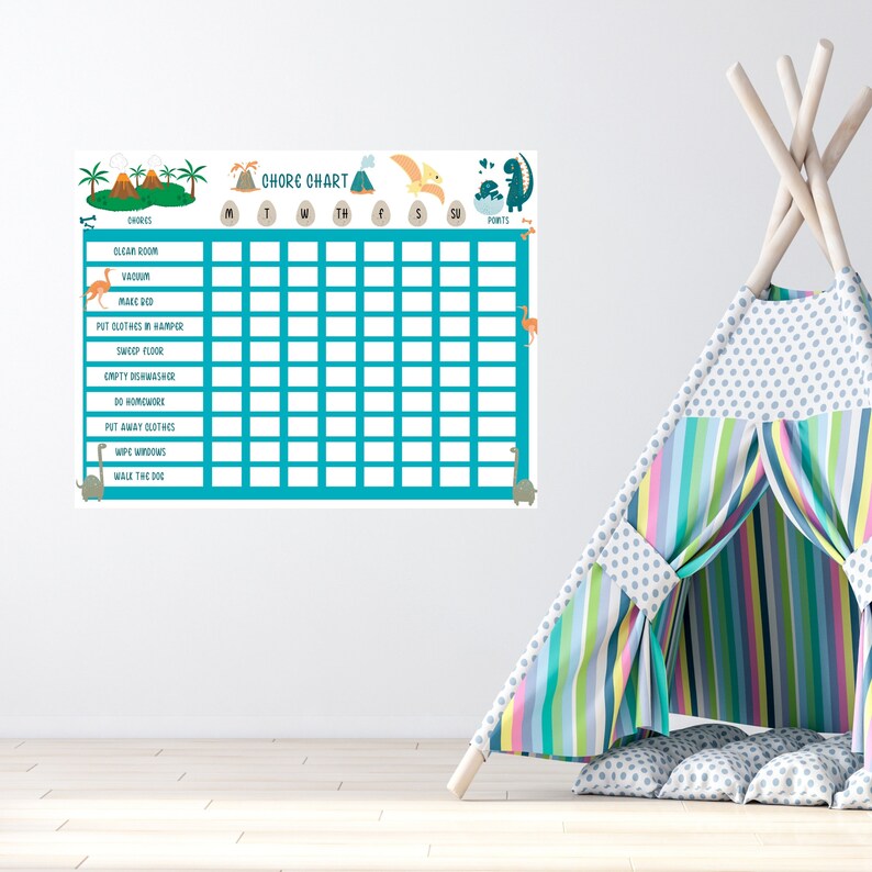 Child Chore Chart | Printable Chore Chart | Mermaid Chore Chart ...