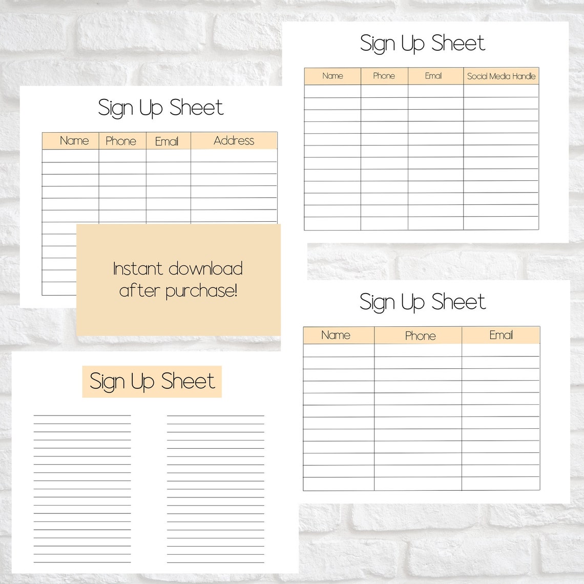 Printable Sign up Sheet Sign in Template Sign in Download Sign in ...