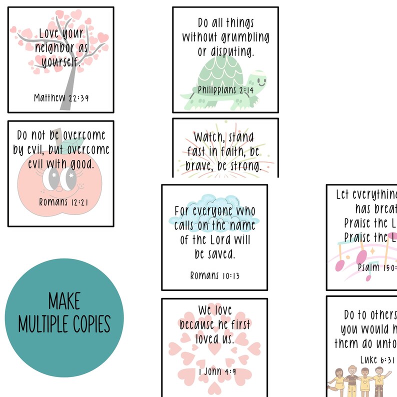 Printable Bible Verse Cards | Children's Printable Scripture Cards ...
