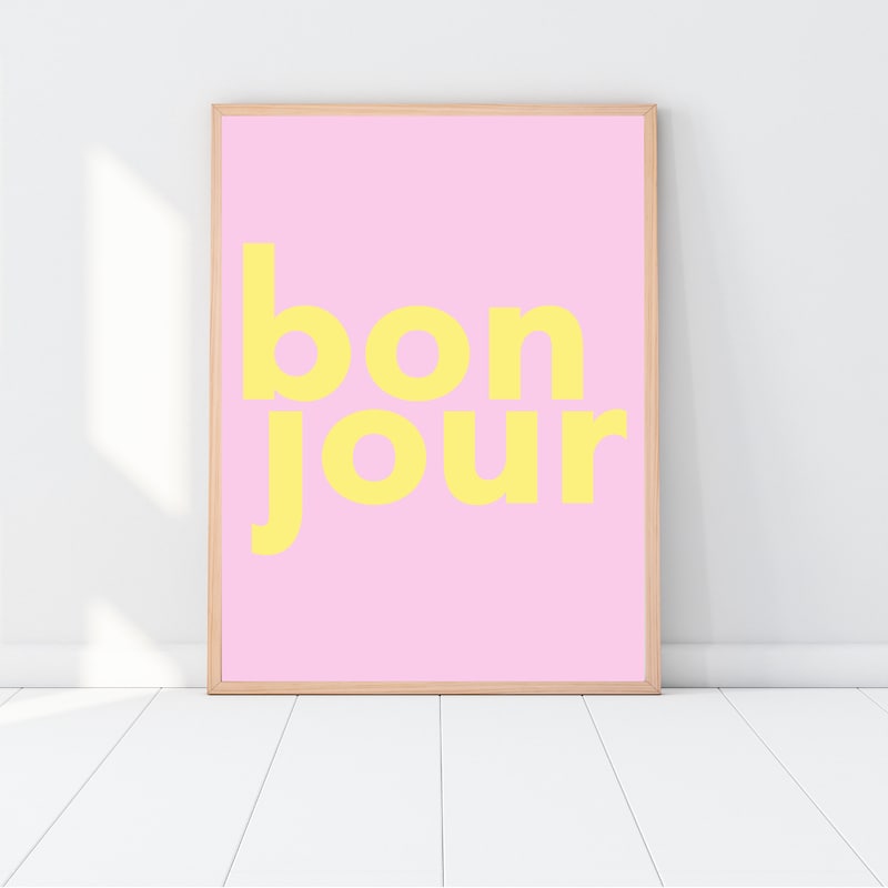 Bonjour Sign - Etsy