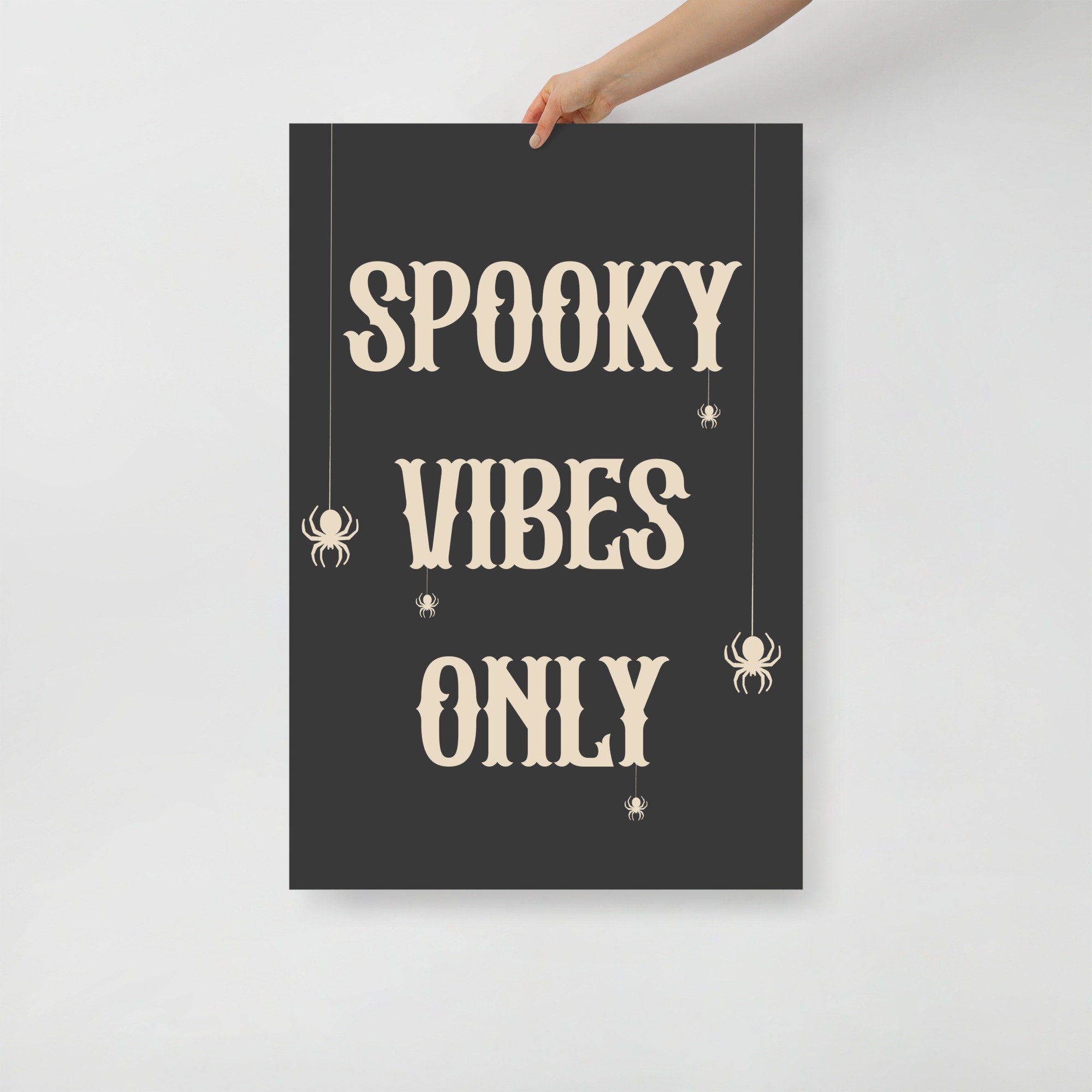 Spooky Vibes Only Print Quote Text Art Halloween Wall Art - Etsy