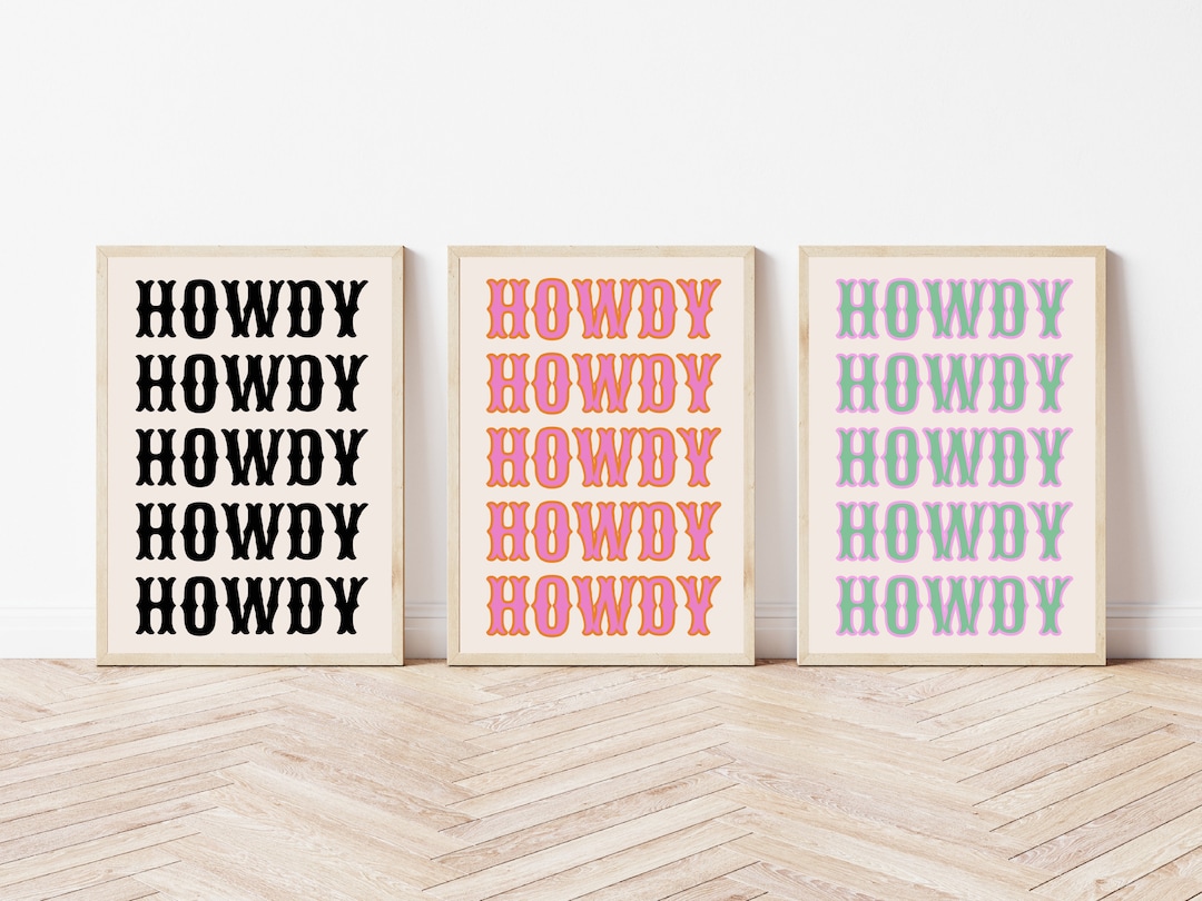 Howdy Print, Howdy Howdy Howdy, Western Print, Cowboy Print, Howdy Sign ...