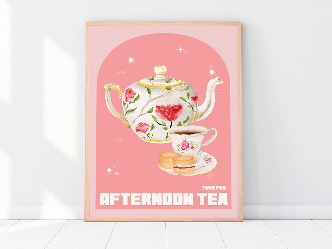 Afternoon Tea Wall Art, Afternoon Tea Poster, Tea Pot Print, Food ...