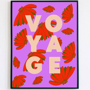 Tropical Voyage Print, Tropical Floral Poster, Exotic Prints, Floral ...