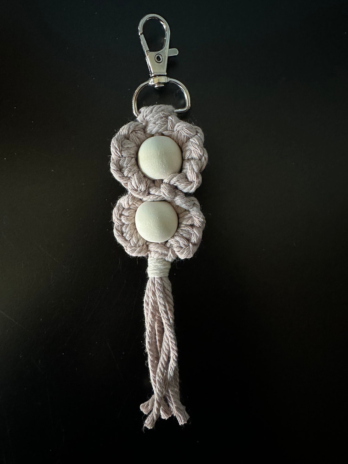 Macrame Flower Keychain - Etsy