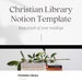 Christian Library Notion Template - Etsy