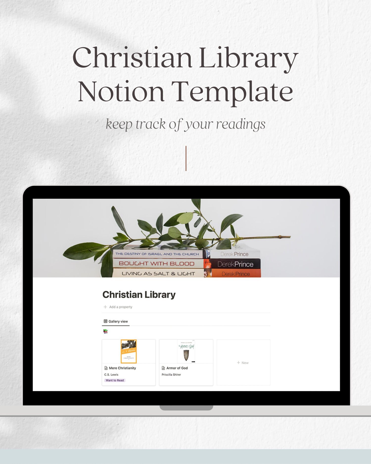 Christian Library Notion Template Etsy