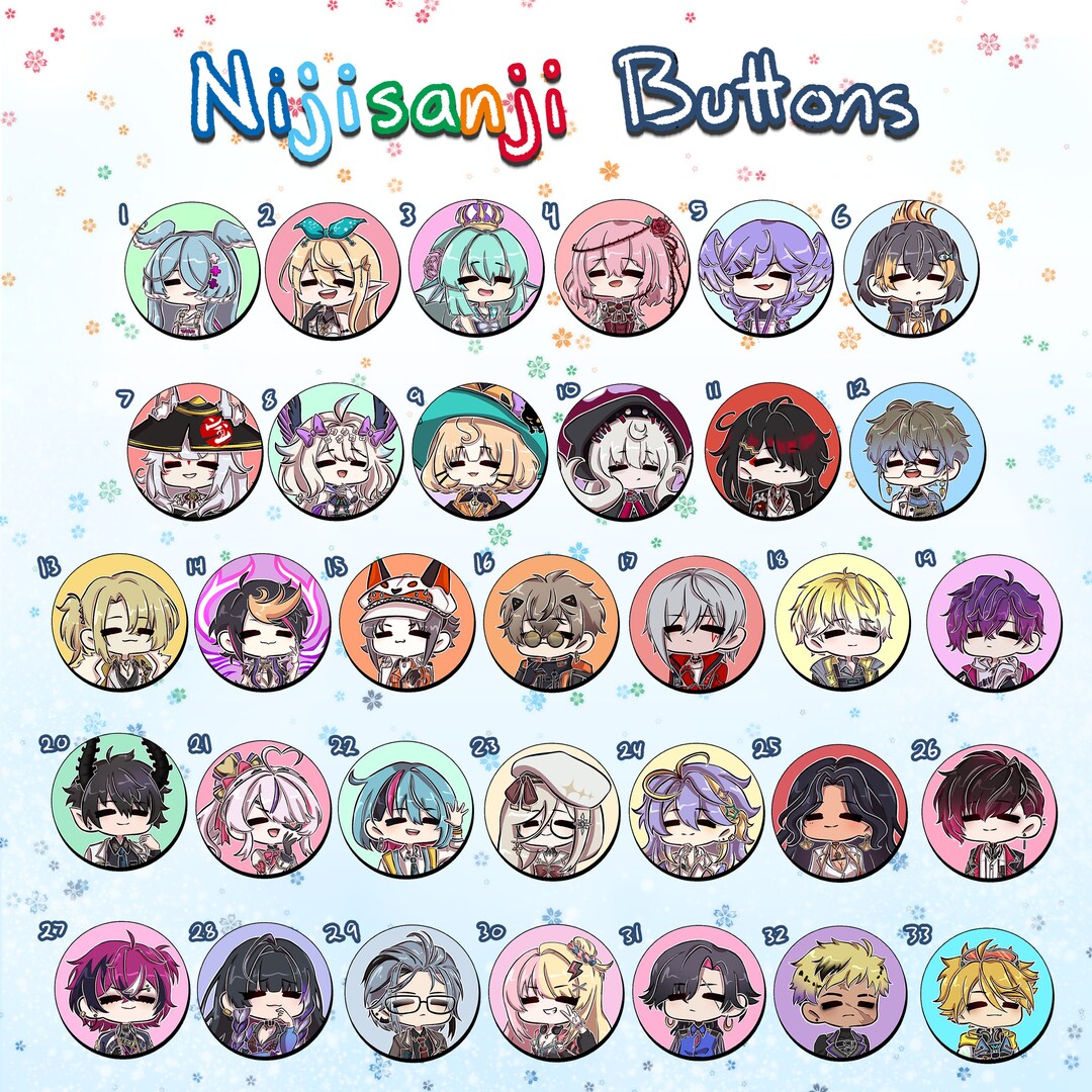 Nijisanji EN Buttons - Etsy
