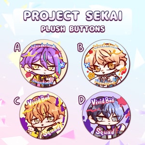 Project Sekai Plush Buttons - Etsy
