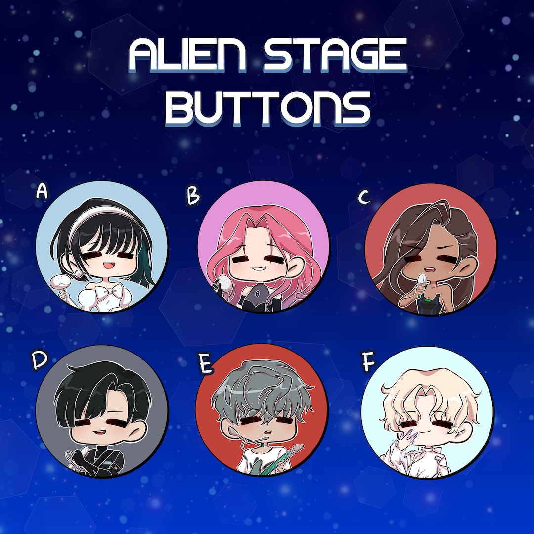 Alien Stage Buttons - Etsy