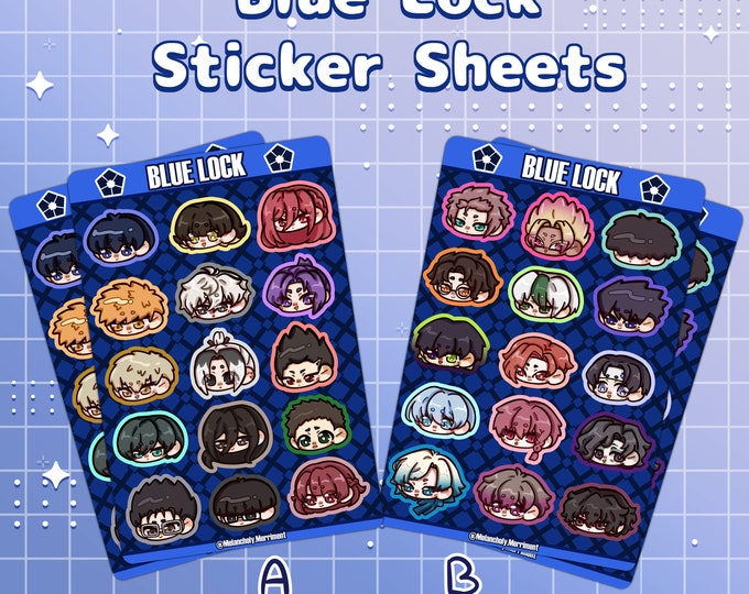 Blue Lock Sticker Sheet - Etsy