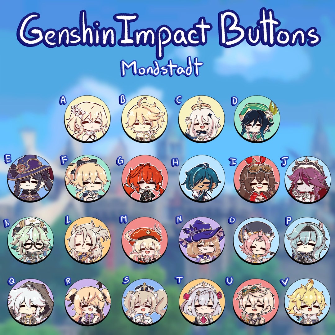 Genshin Impact Mondstat Buttons - Etsy