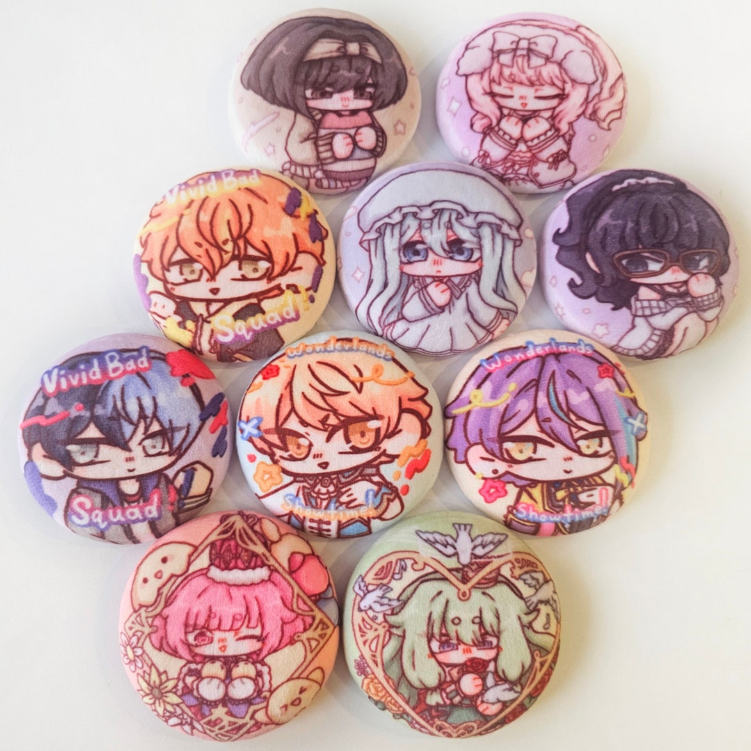 Project Sekai Plush Buttons - Etsy