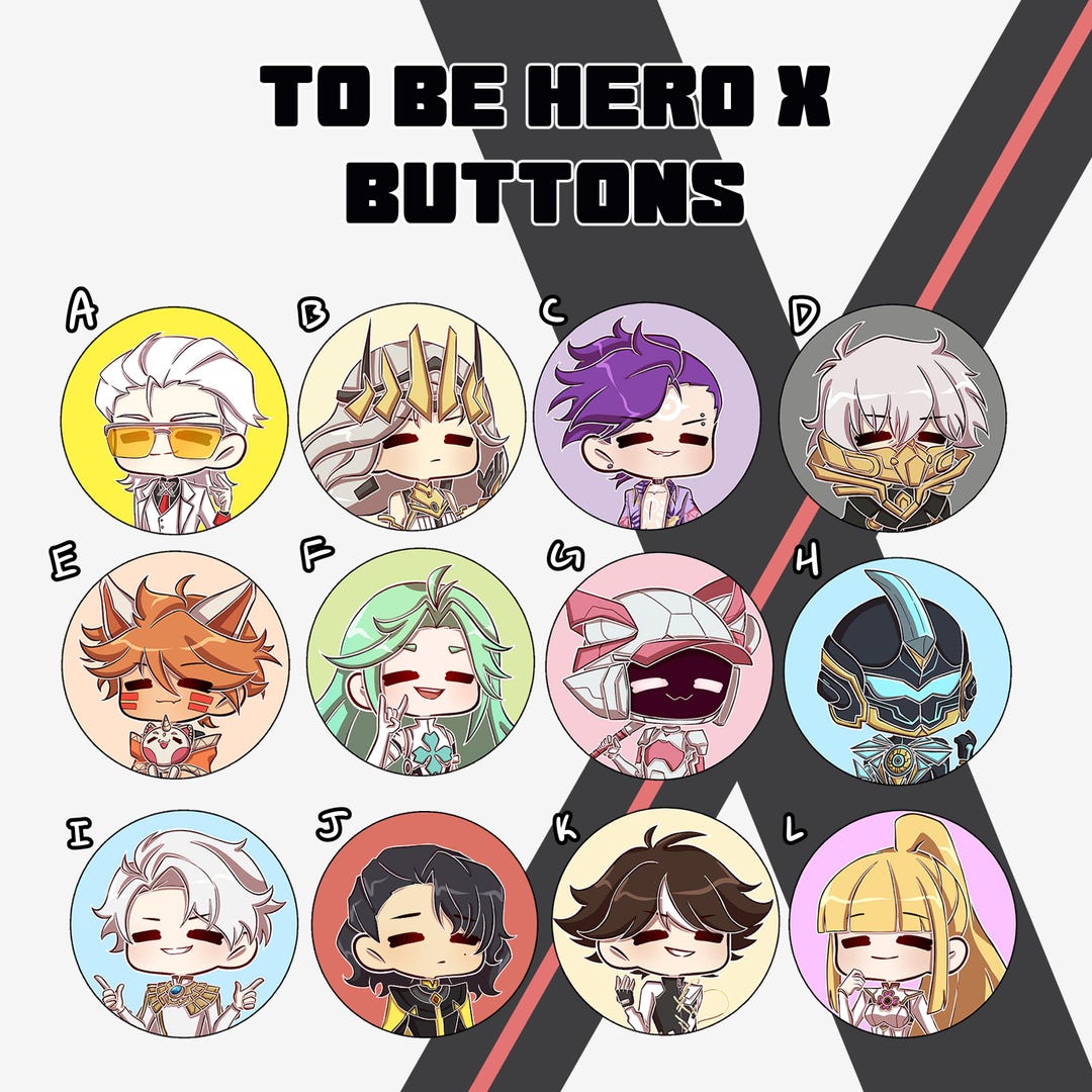 To Be Hero X Buttons - Etsy