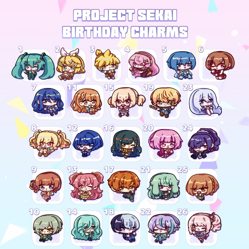 Project Sekai Birthday Charms - Etsy
