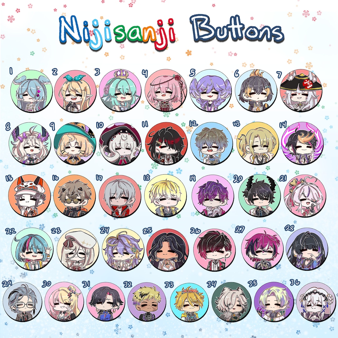 Nijisanji EN Buttons - Etsy