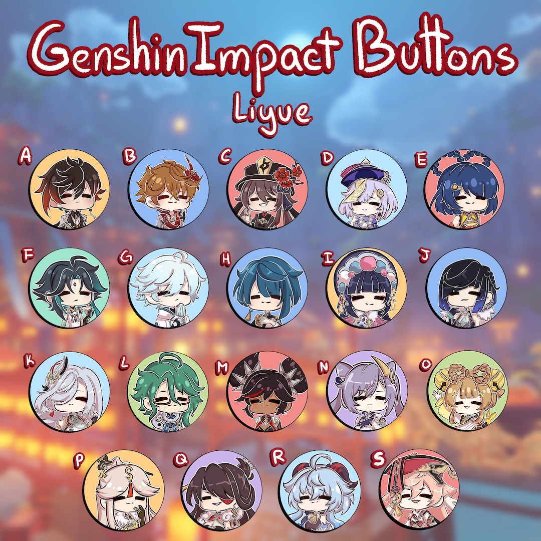 Genshin Impact Liyue Buttons - Etsy