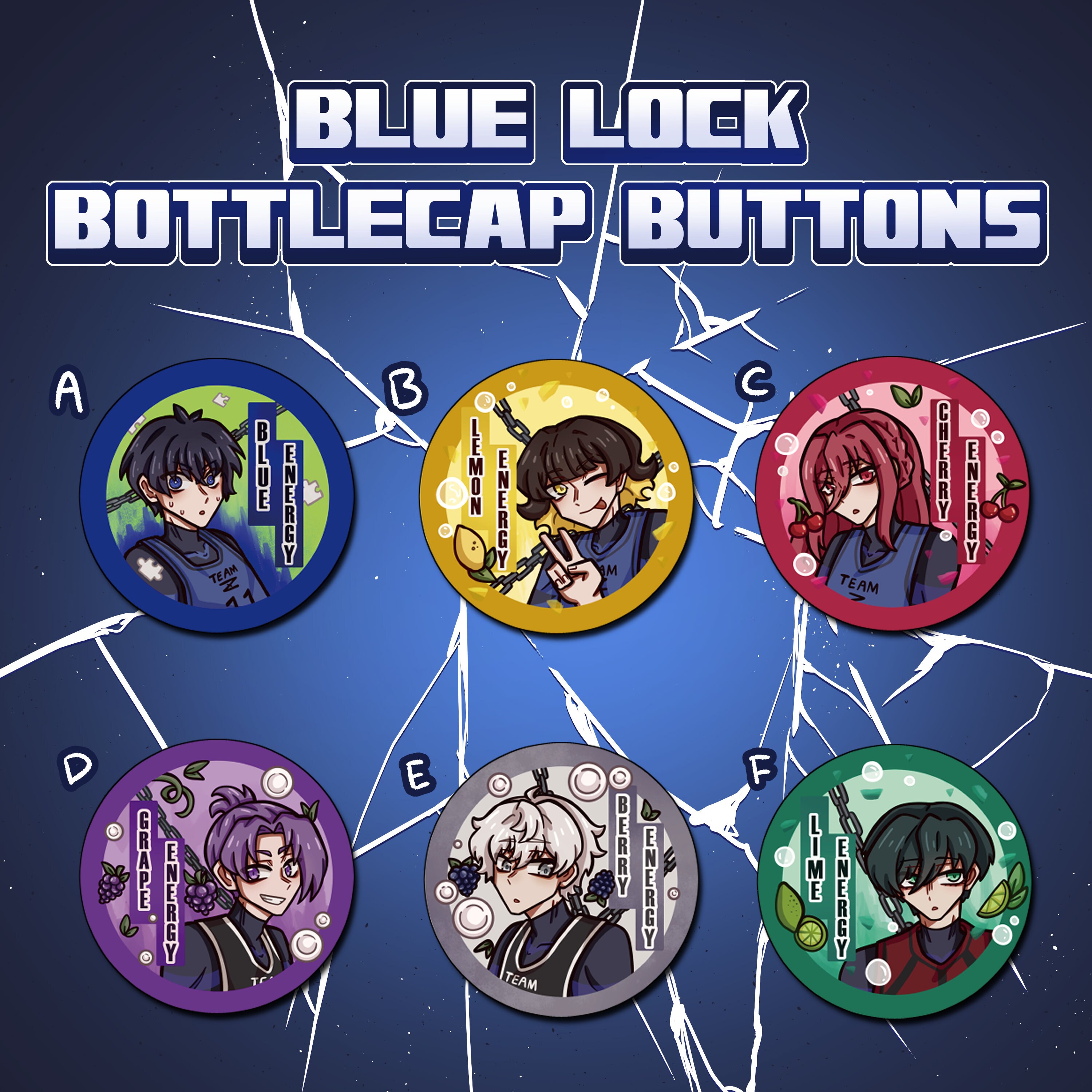 Blu Lock Bottle Cap Buttons - Etsy