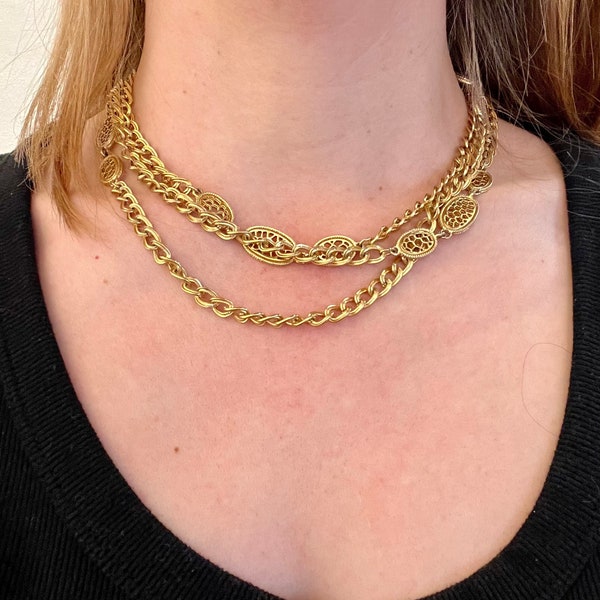 Long Vintage Chain - Etsy