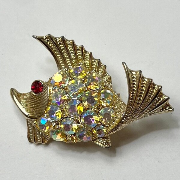 Vintage Fish Brooch - Etsy